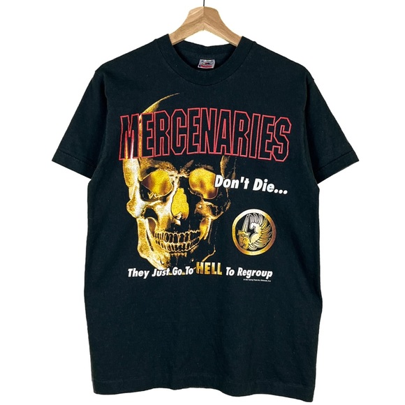 Shirts | Vintage Mens 9s Mercenaries Dont Die Shirt | Poshmark
